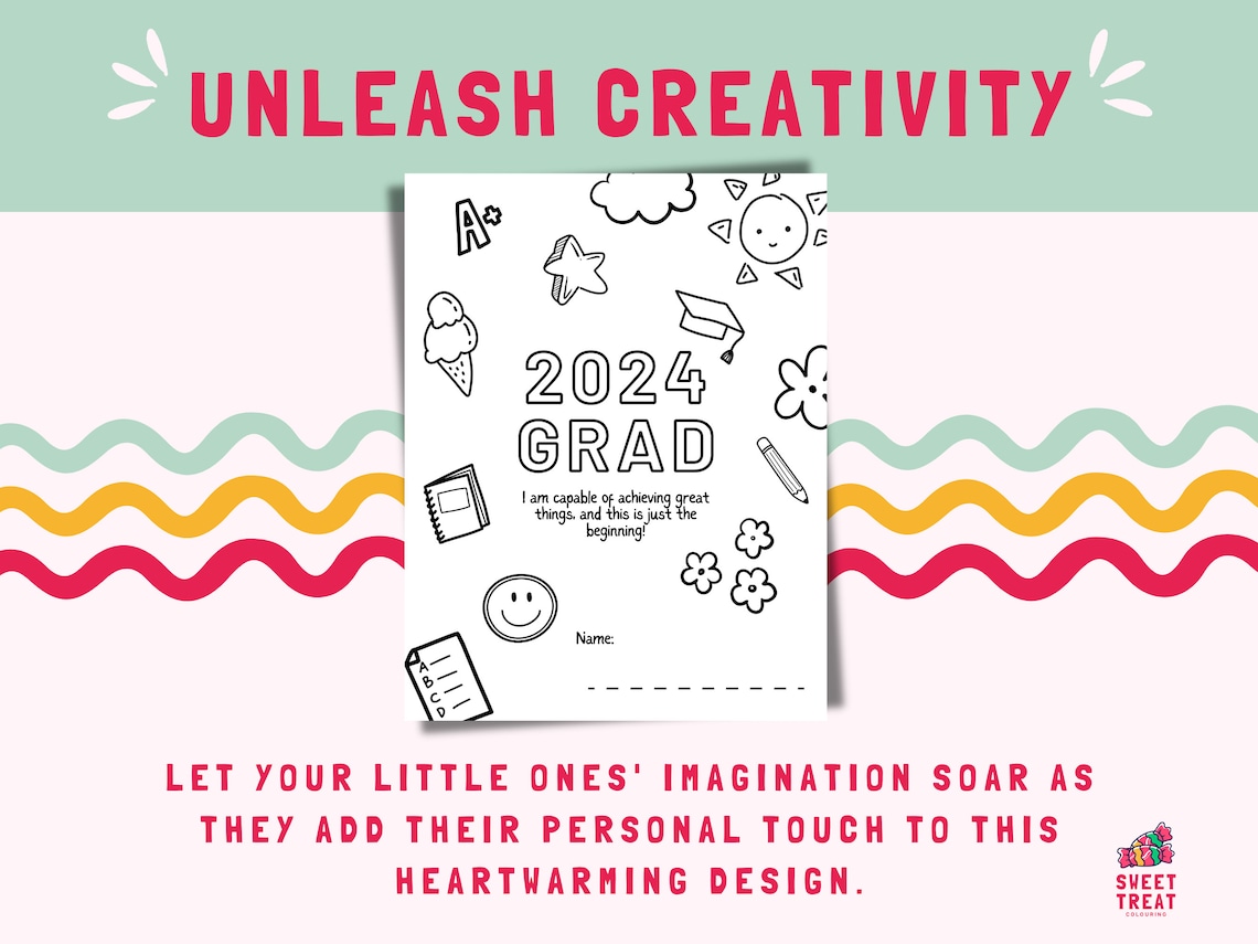 2024 Grad Coloring Page Inspirational Graduation Printable Cute School ...