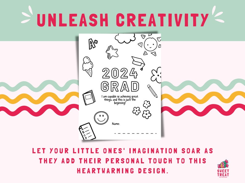 2024 Grad Coloring Page Inspirational Graduation Printable Cute School ...