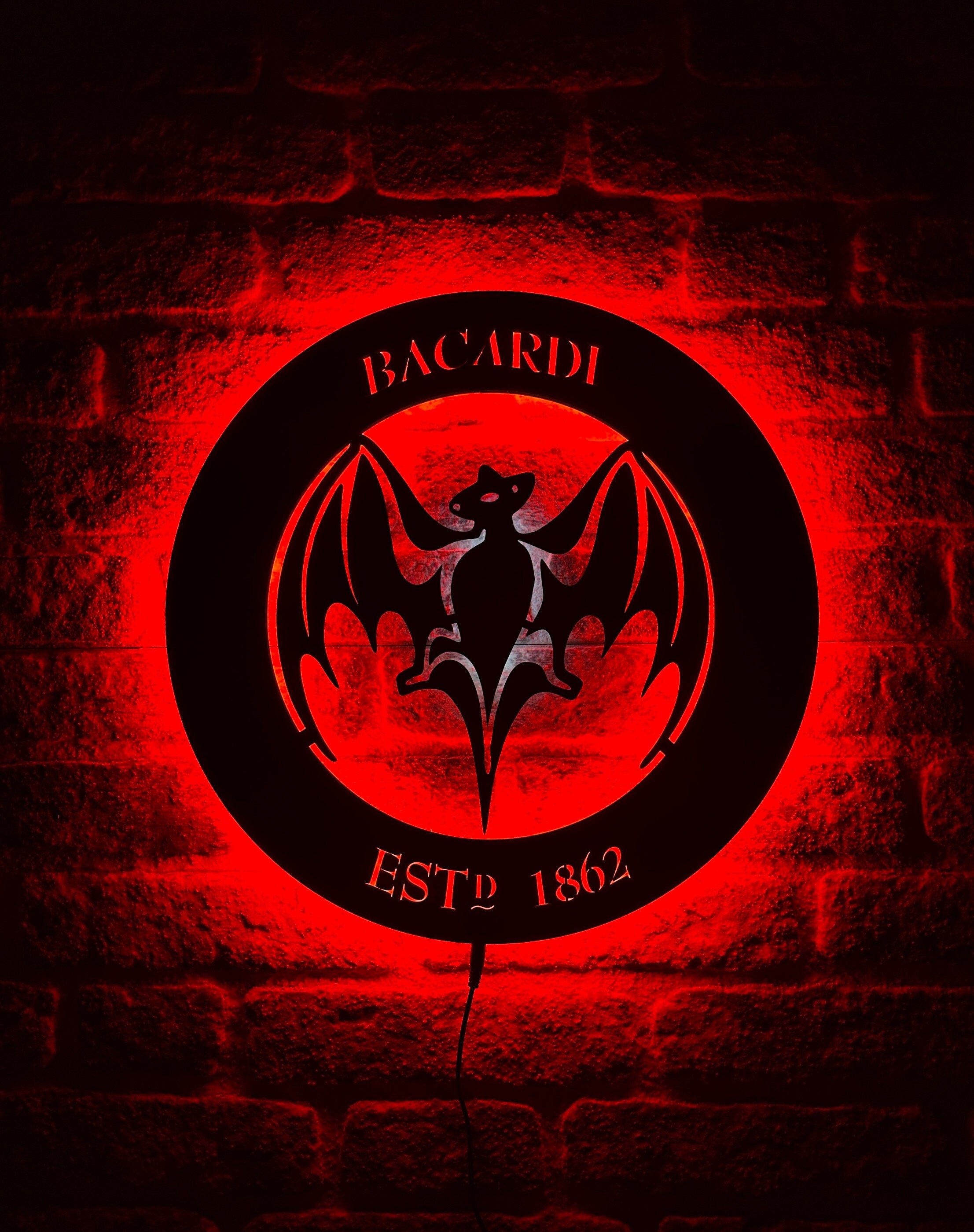 Bacardi Led Sign, Bacardi Wall Art, Bacardi Led Decor, Bacardi Wall ...