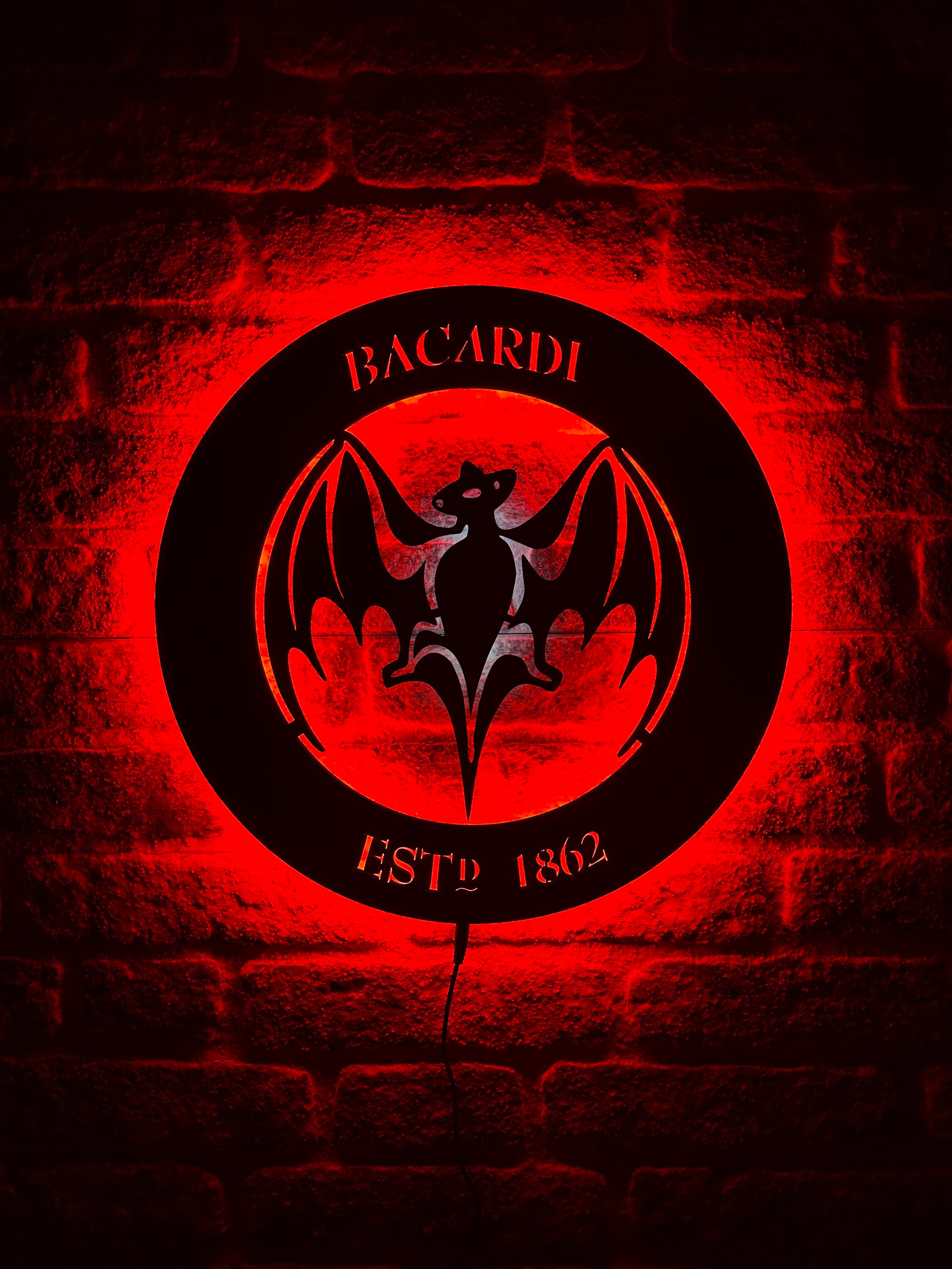 Bacardi Led Sign, Bacardi Wall Art, Bacardi Led Decor, Bacardi Wall ...