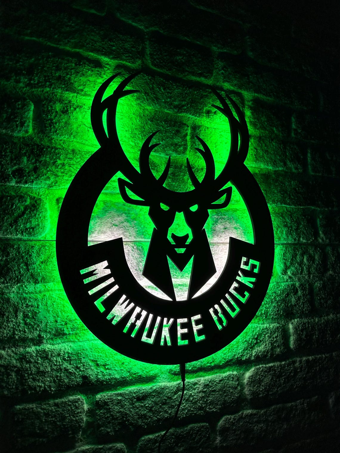 Milwaukee Bucks Led Sign,milwaukee Bucks Wall Art, Milwaukee Bucks Led ...