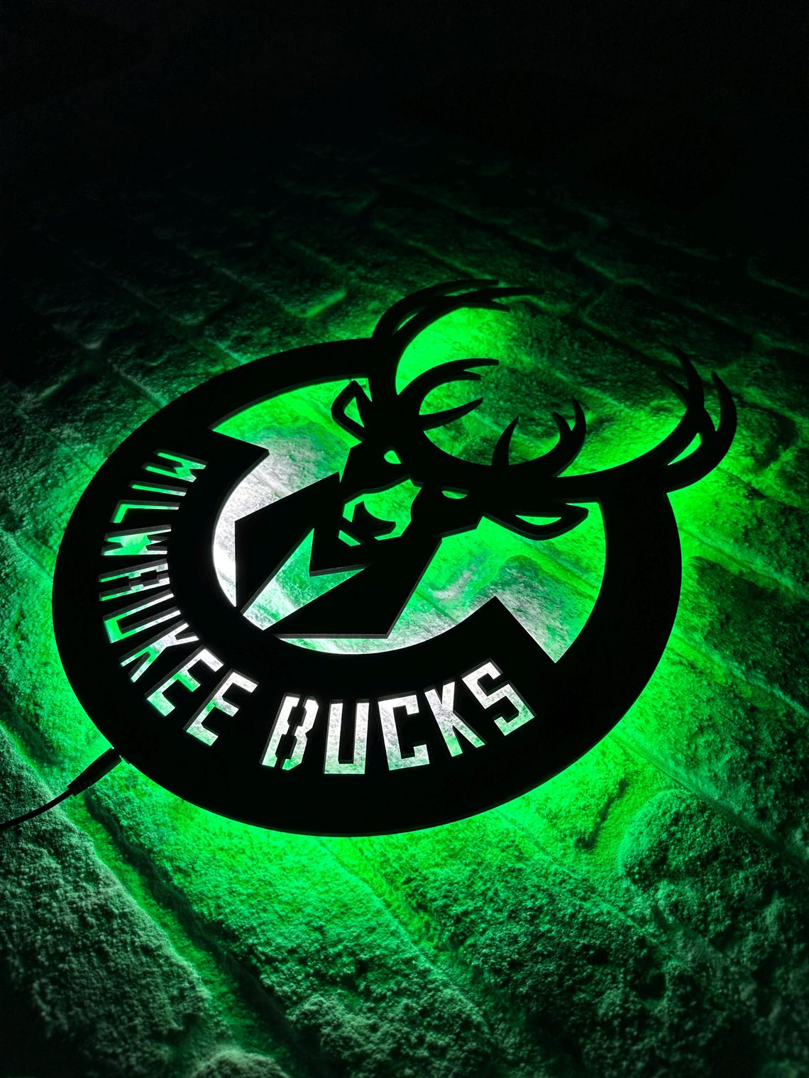 Milwaukee Bucks Led Sign,milwaukee Bucks Wall Art, Milwaukee Bucks Led ...