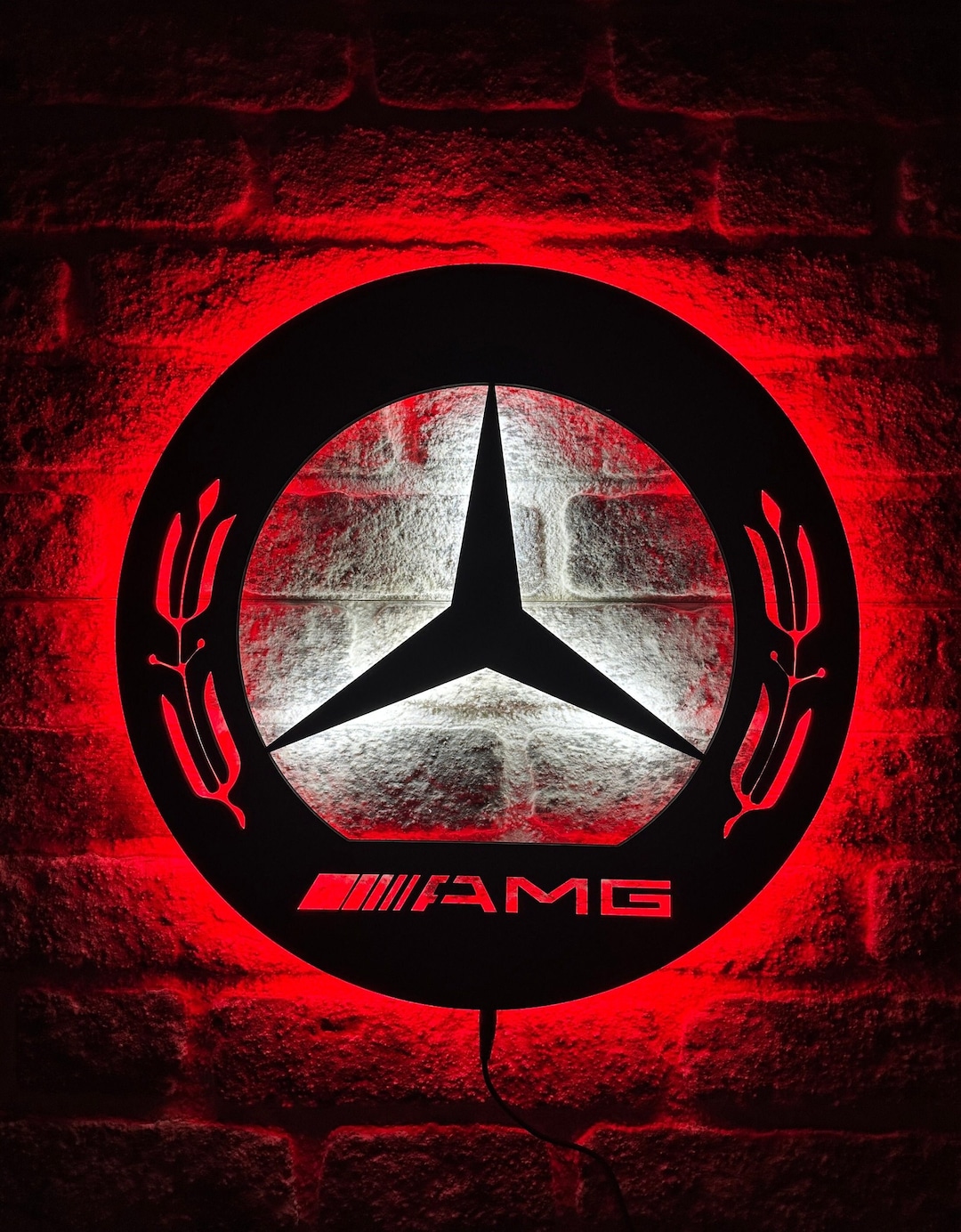 Mercedes Led Sign, Mercedes Wall Art, Mercedes Led Decor, Mercedes Wall ...