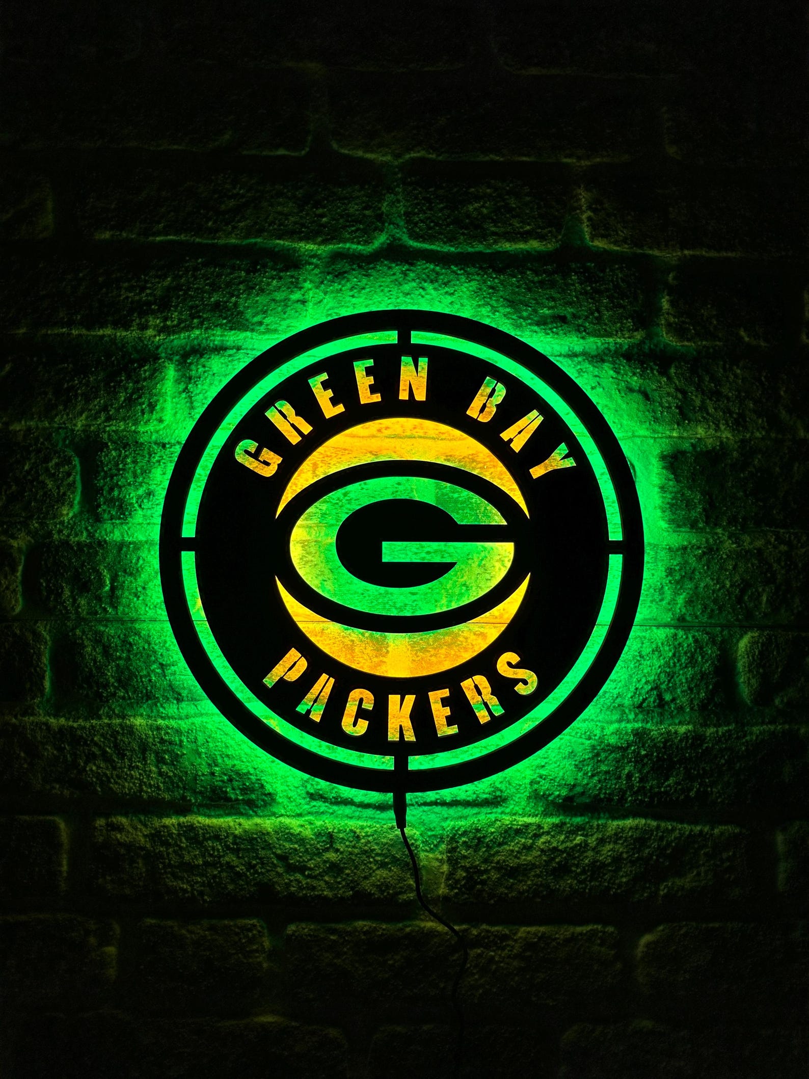 Green Bay Packers Led Sign, Green Bay Packers Wall Art,green Bay ...