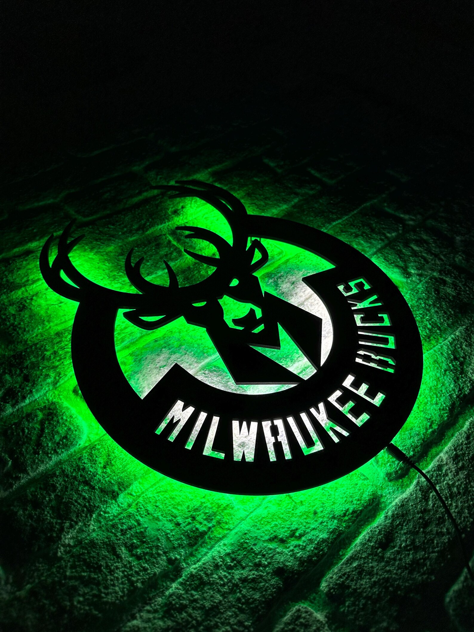 Milwaukee Bucks Led Sign,milwaukee Bucks Wall Art, Milwaukee Bucks Led ...
