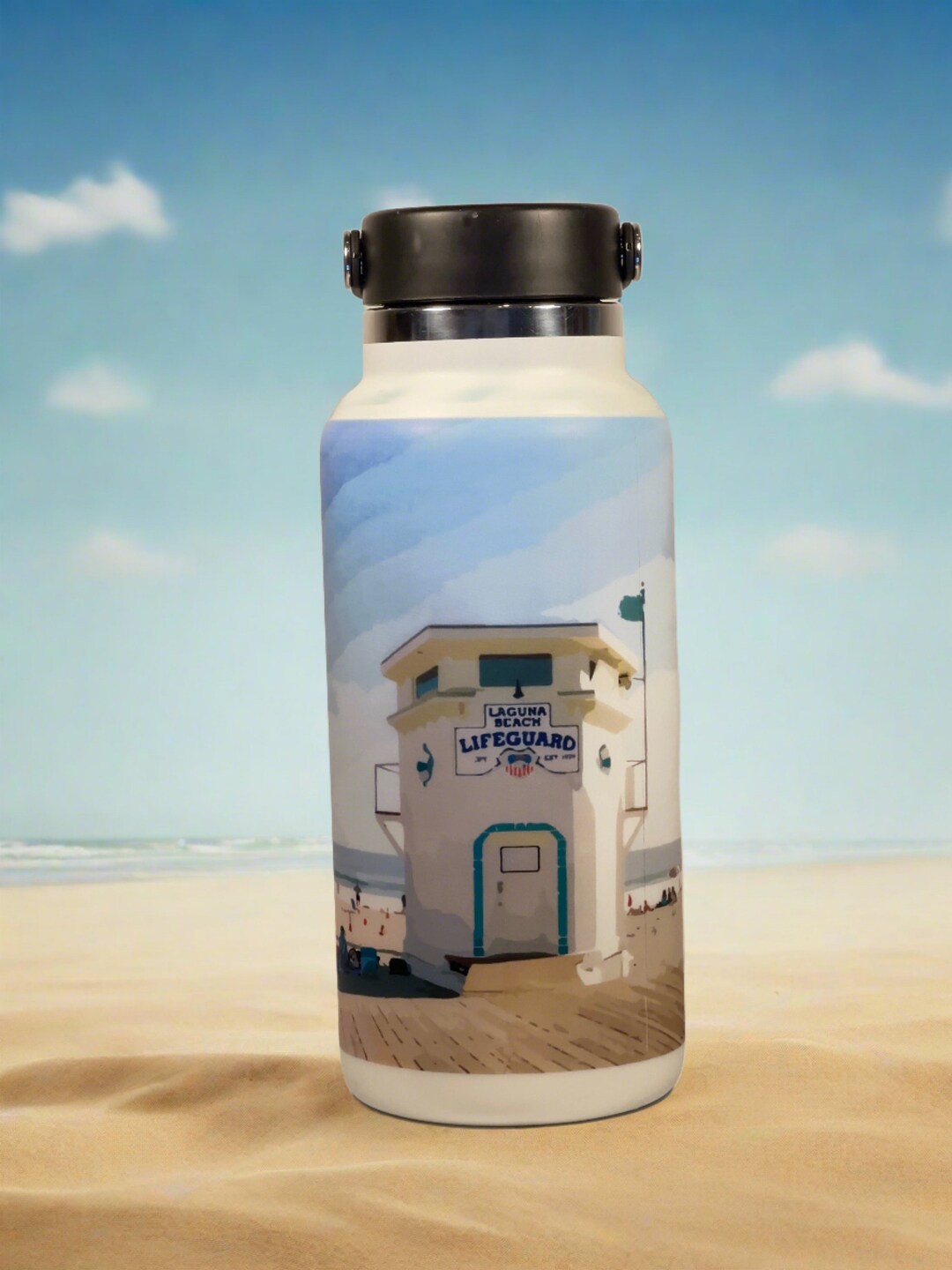 Laguna Beach Lifeguard Tower - 32 Oz Bottle Sleeve - Etsy