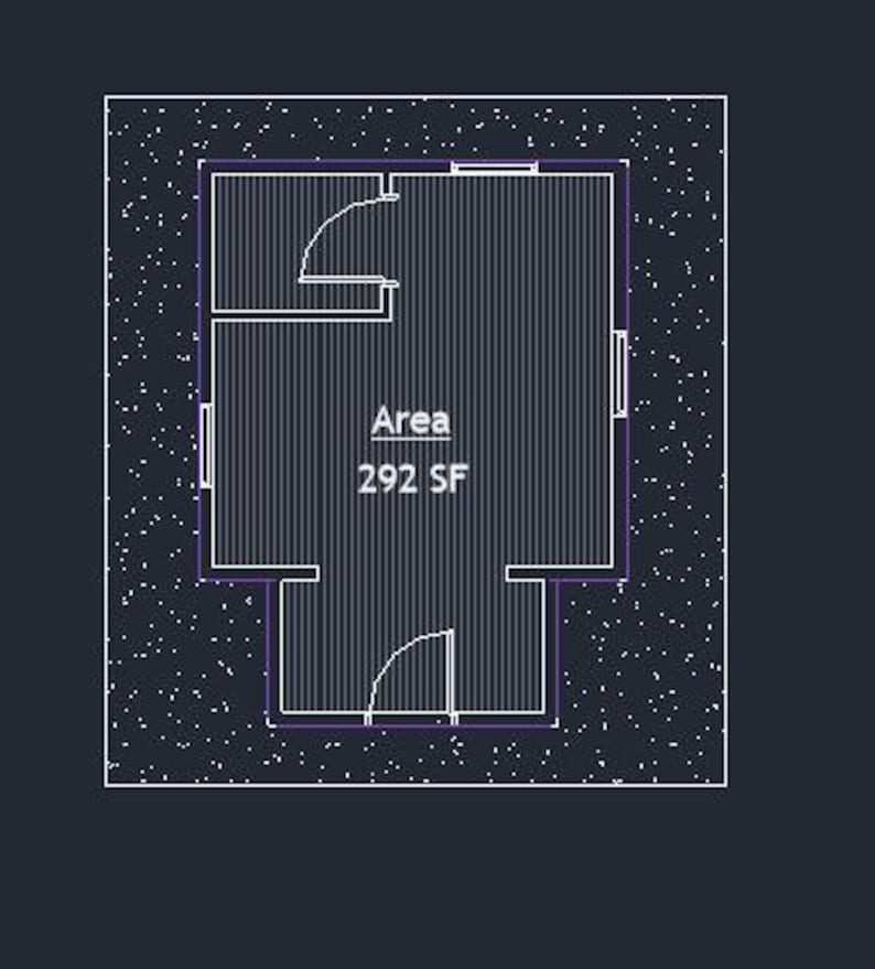 293 Sq Ft ADU House Plans – 15x20 Backyard Cottage Blueprint (PDF Plan ...