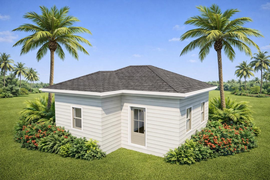 20 X 20 Small House Plan - 384 Sq Ft PDF Blueprint - Etsy