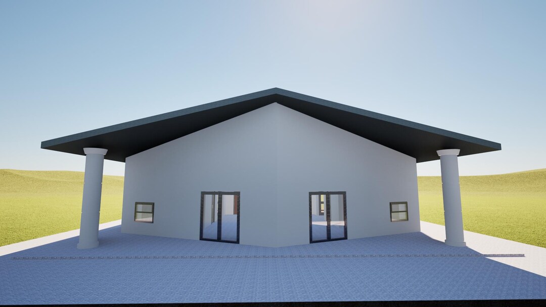 Modern 2-unit Duplex House Plan: 2260 Sq Ft (PDF Floor Plans) - Etsy