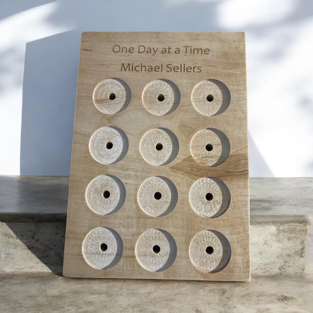 Personalized One Day at a Time Sign, AA Chip Holder,sobriety Plaque ...