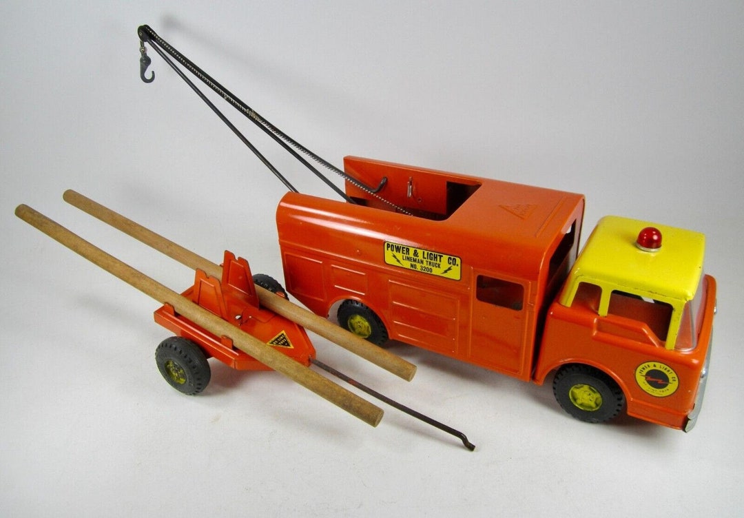 Vintage 1959 61 Nylint Toys power & Light Co. Lineman Truck - Etsy