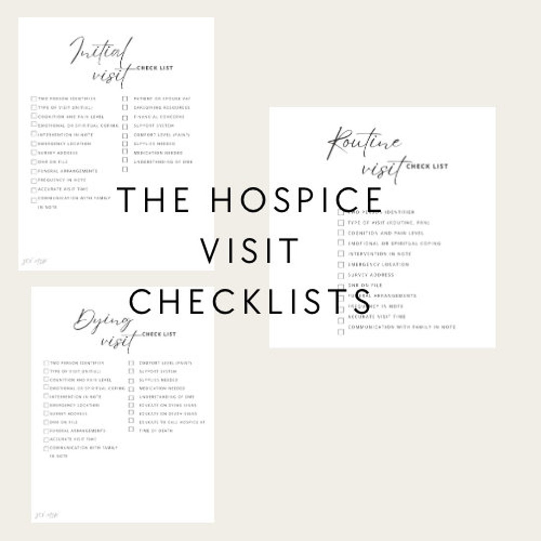 Social Work Visit Checklist - Etsy