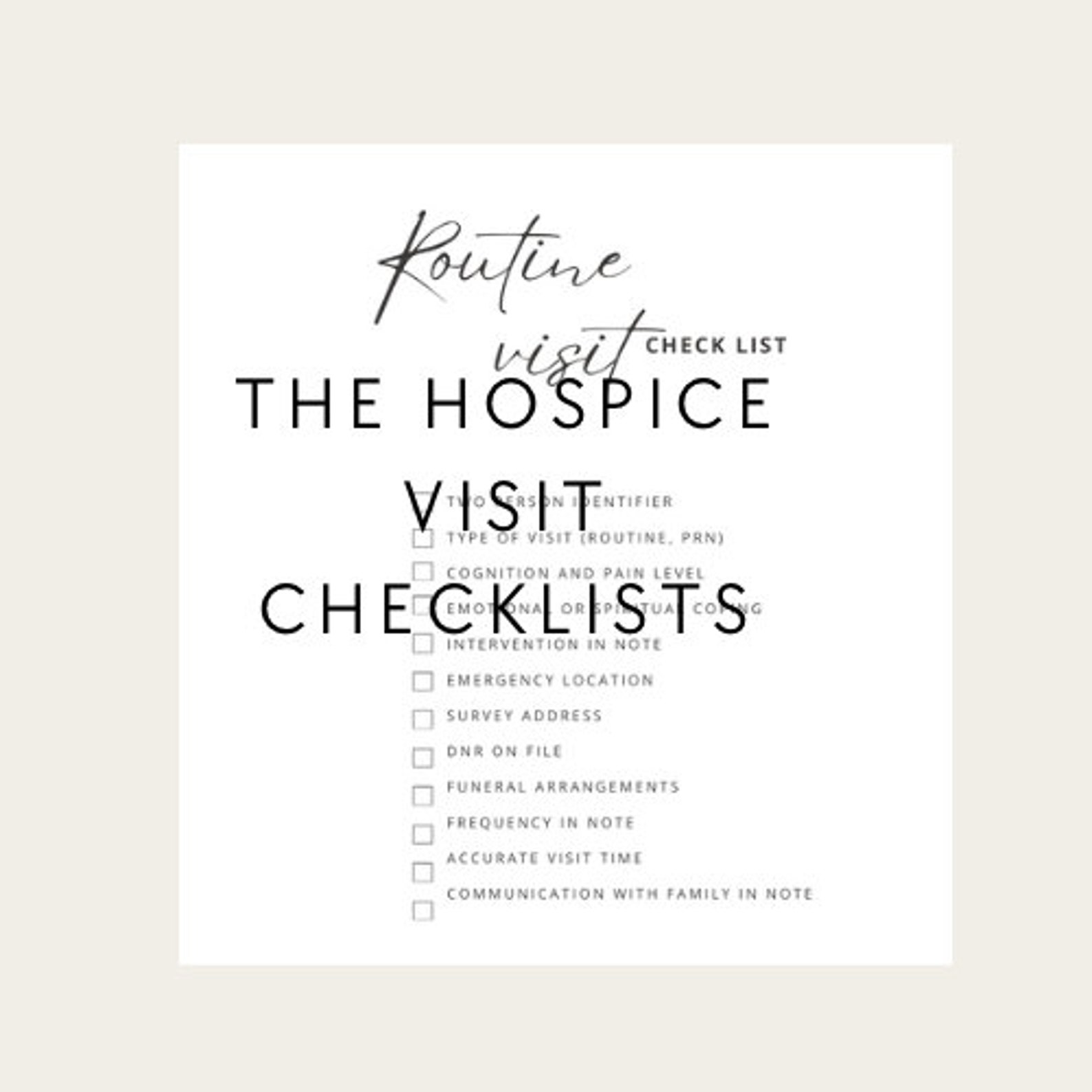 Social Work Visit Checklist - Etsy