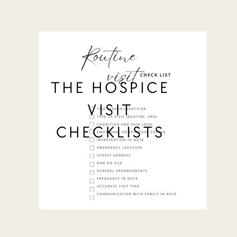 Social Work Visit Checklist - Etsy