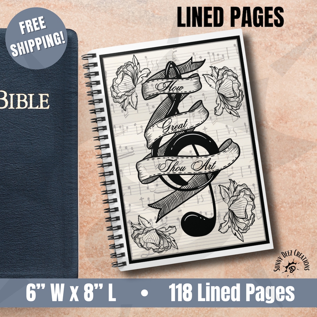 Hymn Book Cover Spiral Notebook, Bible Study Mother’s Day Gift, How ...