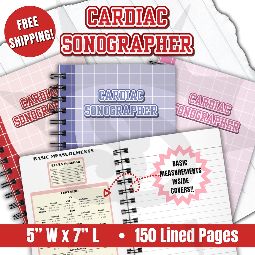 Cardiac Sonographer Lined Notebook, Echo Tech Ultrasound Medical Gift ...