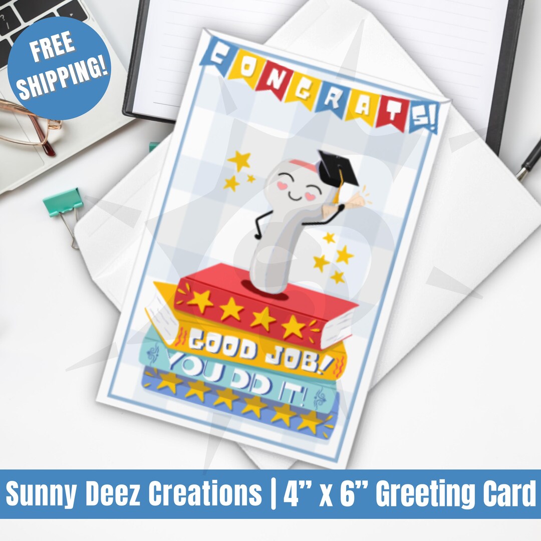 Echo Tech Sonography Graduation Greeting Card, Cute Ultrasound Probe ...