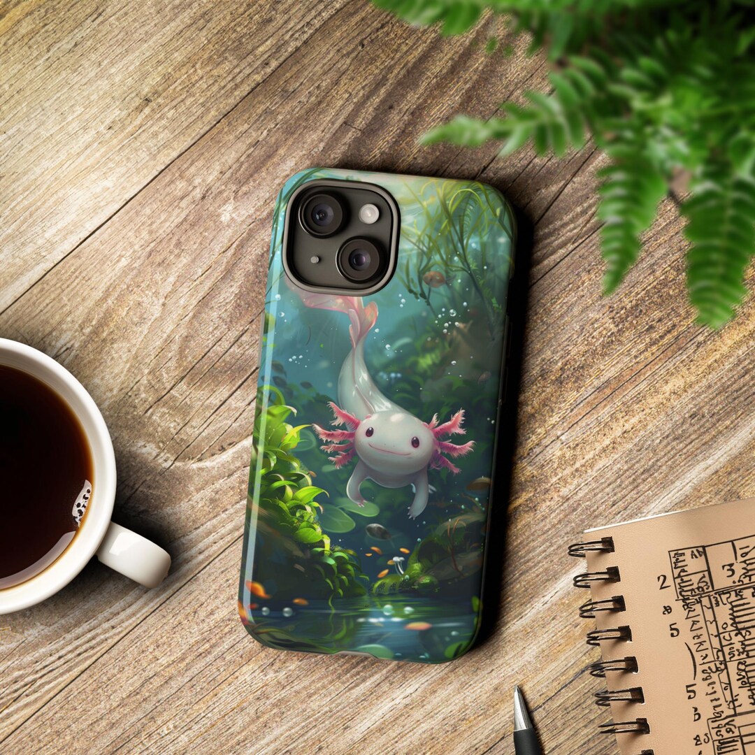Illustrated Axolotl Phone Case | Tough Case for Iphone, Samsung Galaxy ...