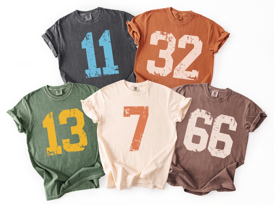 Custom Football Number Shirt, Comfort Colors College Team Tee, Game Day ...