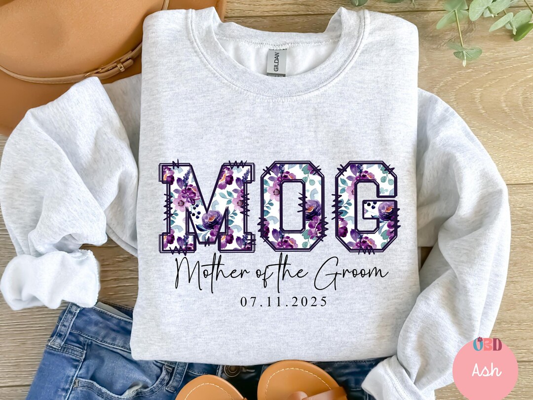Wildflower Mother of the Groom Sweatshirt, MOG Wedding Gift, Floralmog ...