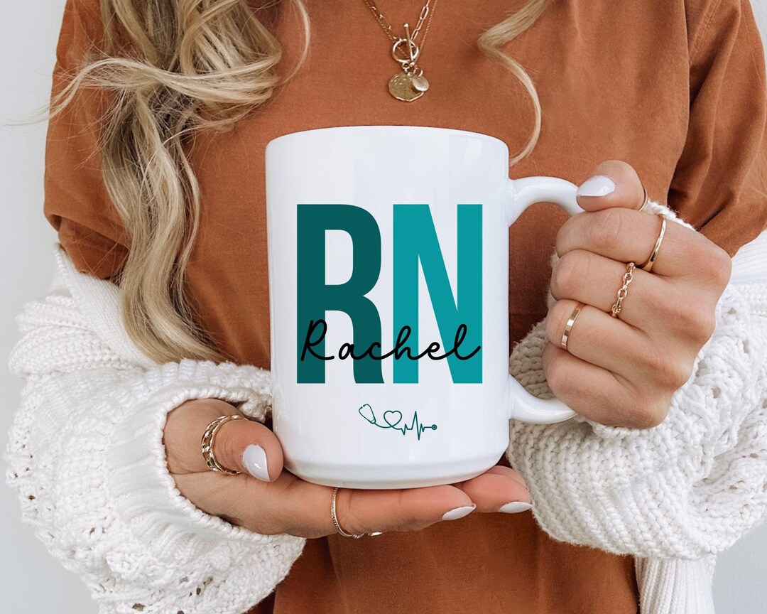 Personalized Registered Nurse Mug Custom RN Mug Nursing School Cup ...