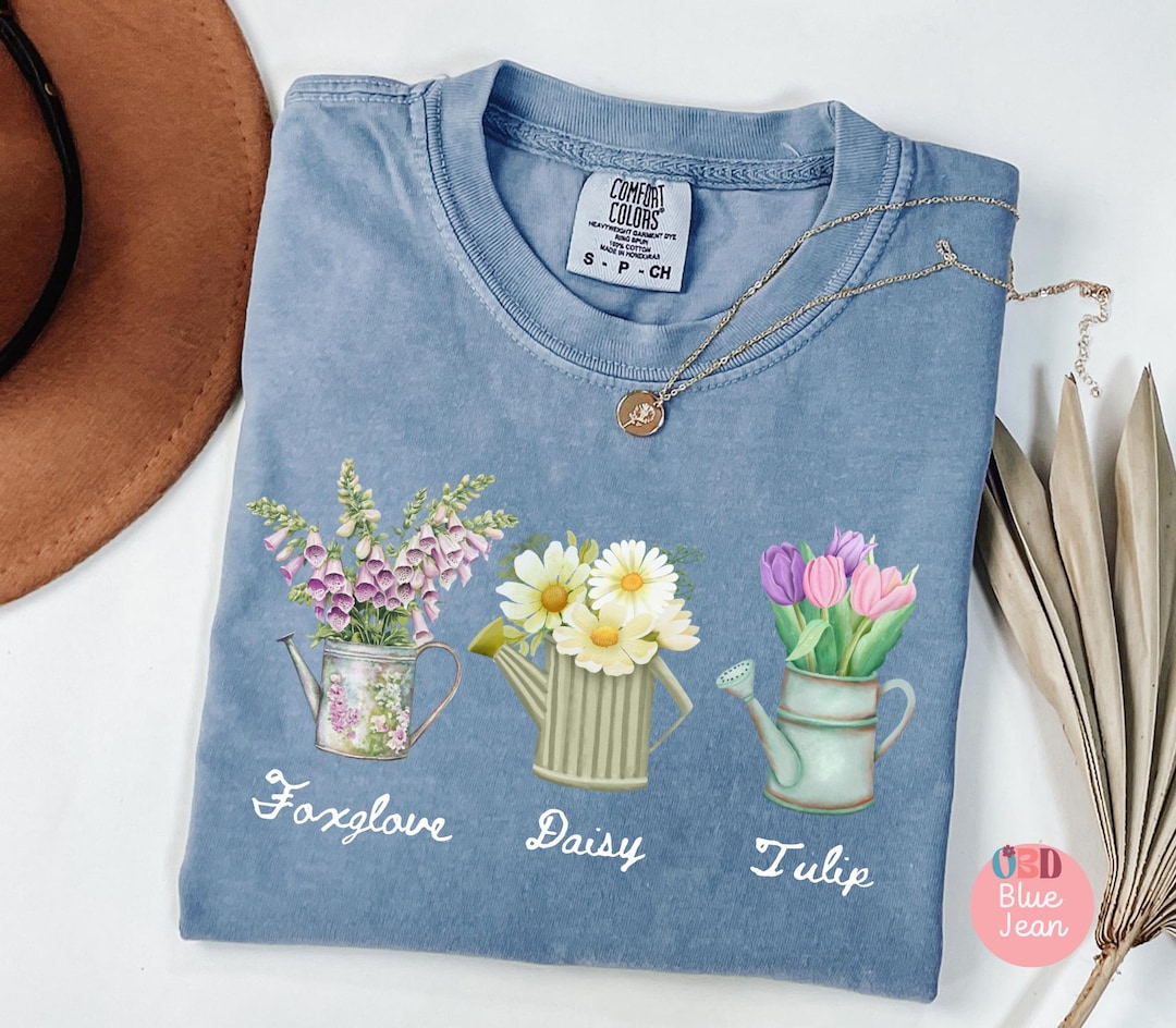 Comfort Colors® Foxglove Daisy Tulip Fdt Shirt, Subtle FDT Flower Tee ...