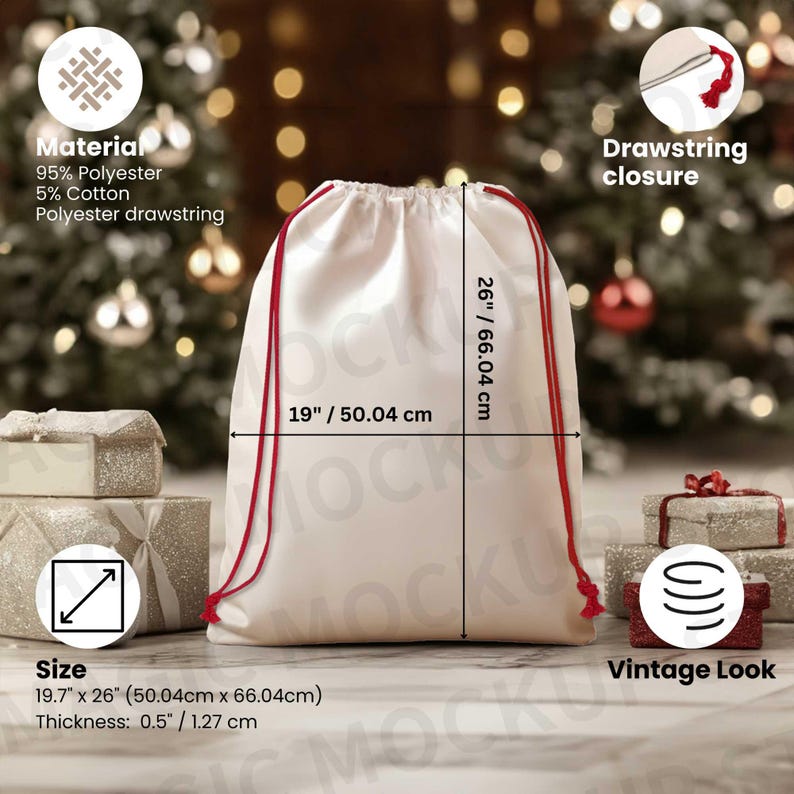 Canva Santa Sack Size Chart Printify Gift Bag Size Chart Easy to ...