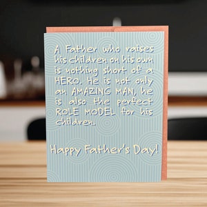 Single Dad Father's Day Card, Single Father Dads Day Card, Father's Day ...