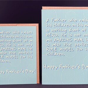 Single Dad Father's Day Card, Single Father Dads Day Card, Father's Day ...