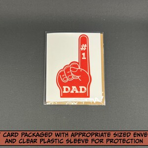 Foam Finger 1 Dad Father's Day Card, Best Dad Father's Day Card, Father ...