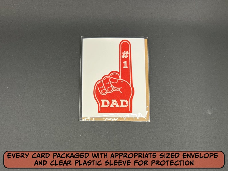 Foam Finger 1 Dad Father's Day Card, Best Dad Father's Day Card, Father ...