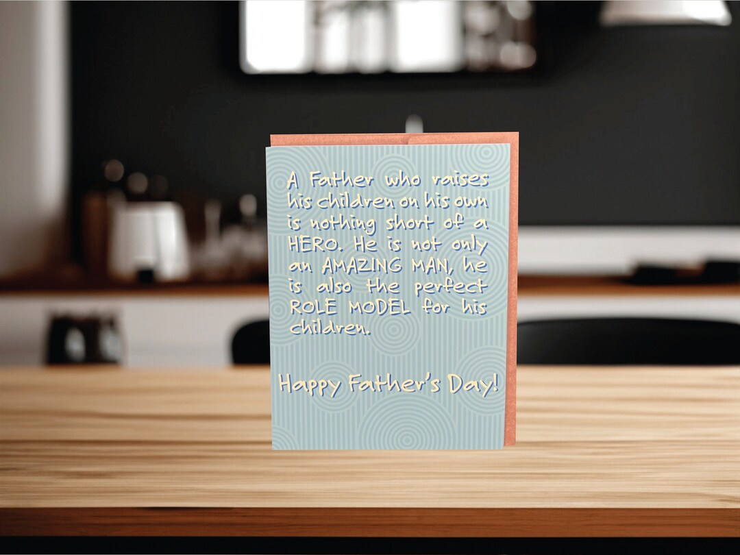 Single Dad Father's Day Card, Single Father Dads Day Card, Father's Day ...