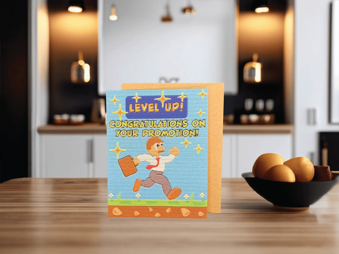 Work Promotion Congratulations Card, Level up Promotion Card, Video ...