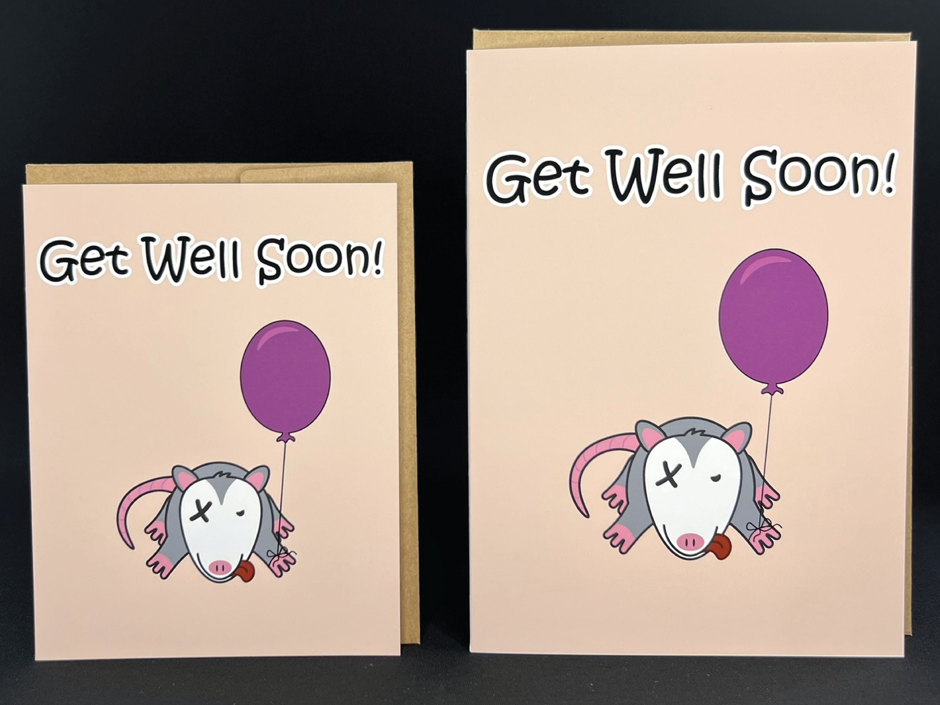 Silly Opossum Get Well Card With Balloon - Etsy