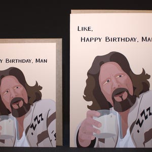 Big Lebowski Birthday Card: the Dude, Humor Comedy Card - Etsy