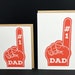 Foam Finger 1 Dad Father's Day Card, Best Dad Father's Day Card, Father ...