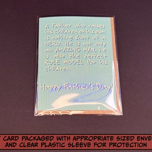 Single Dad Father's Day Card, Single Father Dads Day Card, Father's Day ...