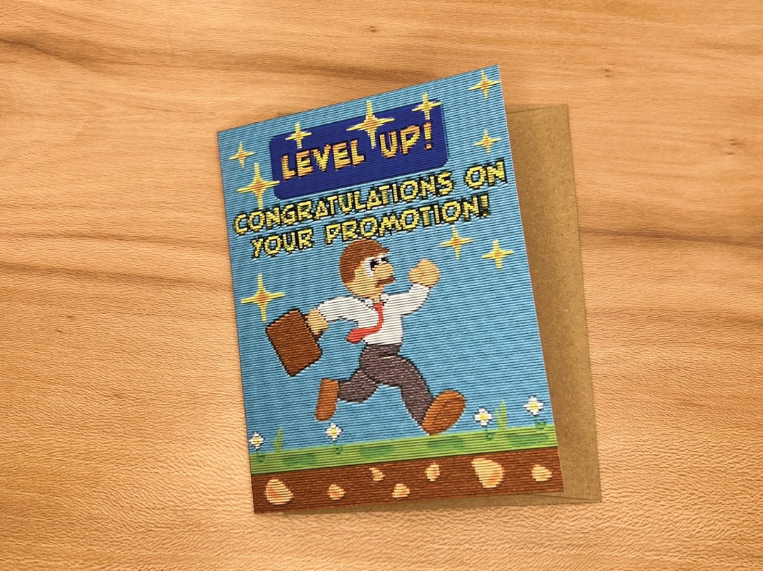 Work Promotion Congratulations Card, Level up Promotion Card, Video ...