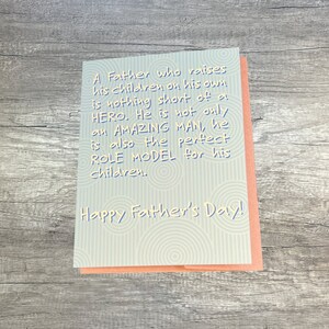 Single Dad Father's Day Card, Single Father Dads Day Card, Father's Day ...