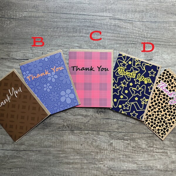 Thank You Card Set - Etsy