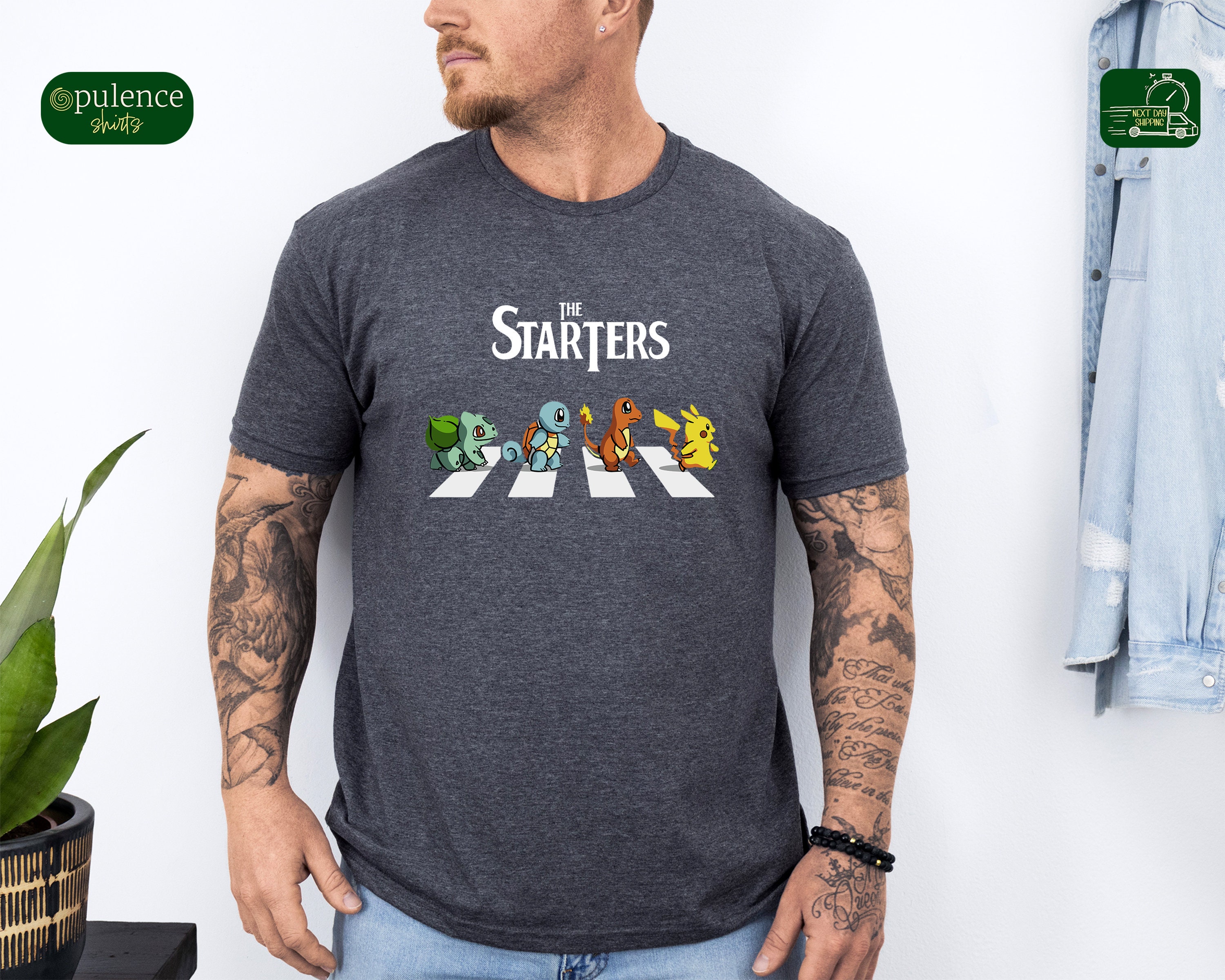Trendy Poke Starters Shirt, Retro Cartoon Anime Sweatshirt, Funny Pkm