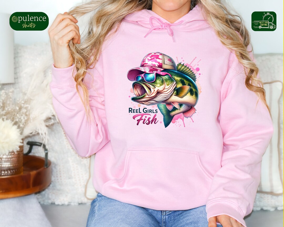 Fishing Shirt, Reel Girls Fish Sweatshirts for Women, Fishing Gift for ...