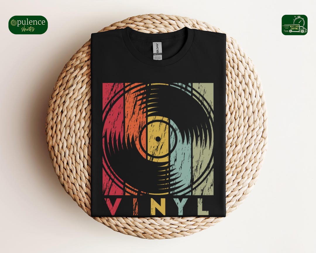 Vinyl Record, Distressed Music Shirt, Vintage DJ Gift, Music Lover ...