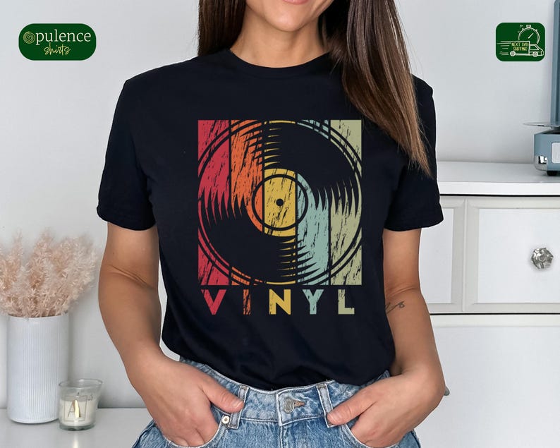 Vinyl Record, Distressed Music Shirt, Vintage DJ Gift, Music Lover ...