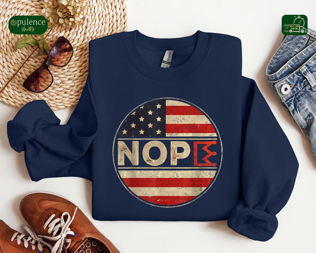 Nope Crown US Flag Shirt, Anti Monarchy American Patriot Tee ...