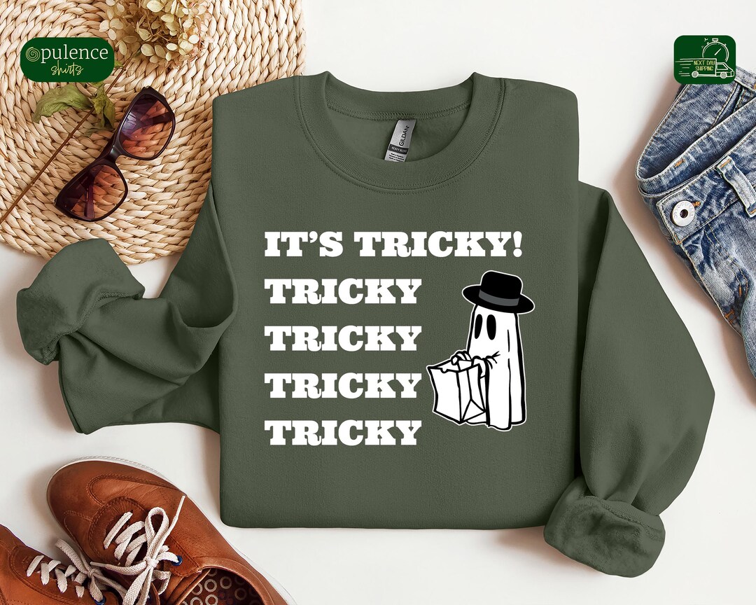 It's Tricky Shirt, Retro Halloween Shirt, Trendy Halloween Sweatshirt ...