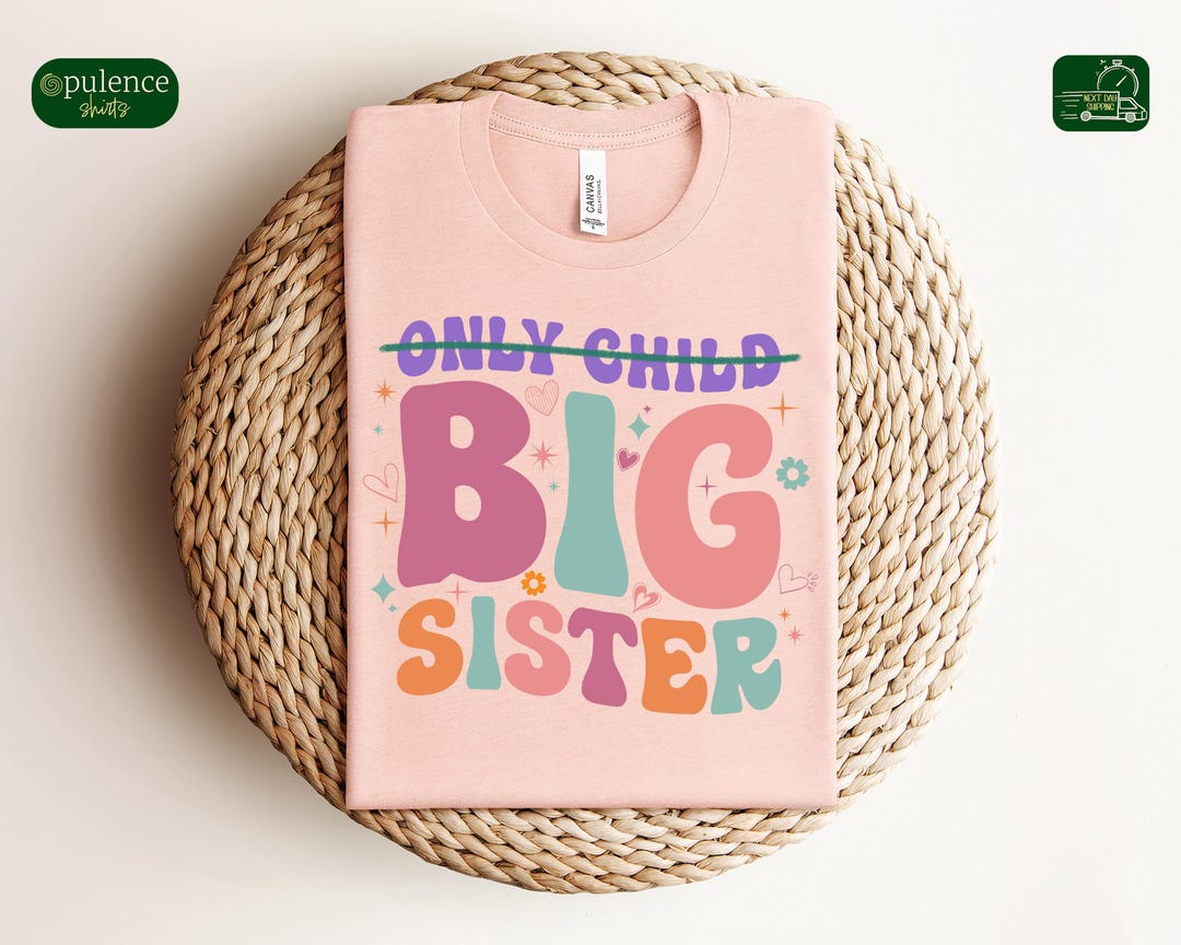 Big Sister Tshirt, Only Child Expired Tee, New Sibling Gift, Pregnancy ...