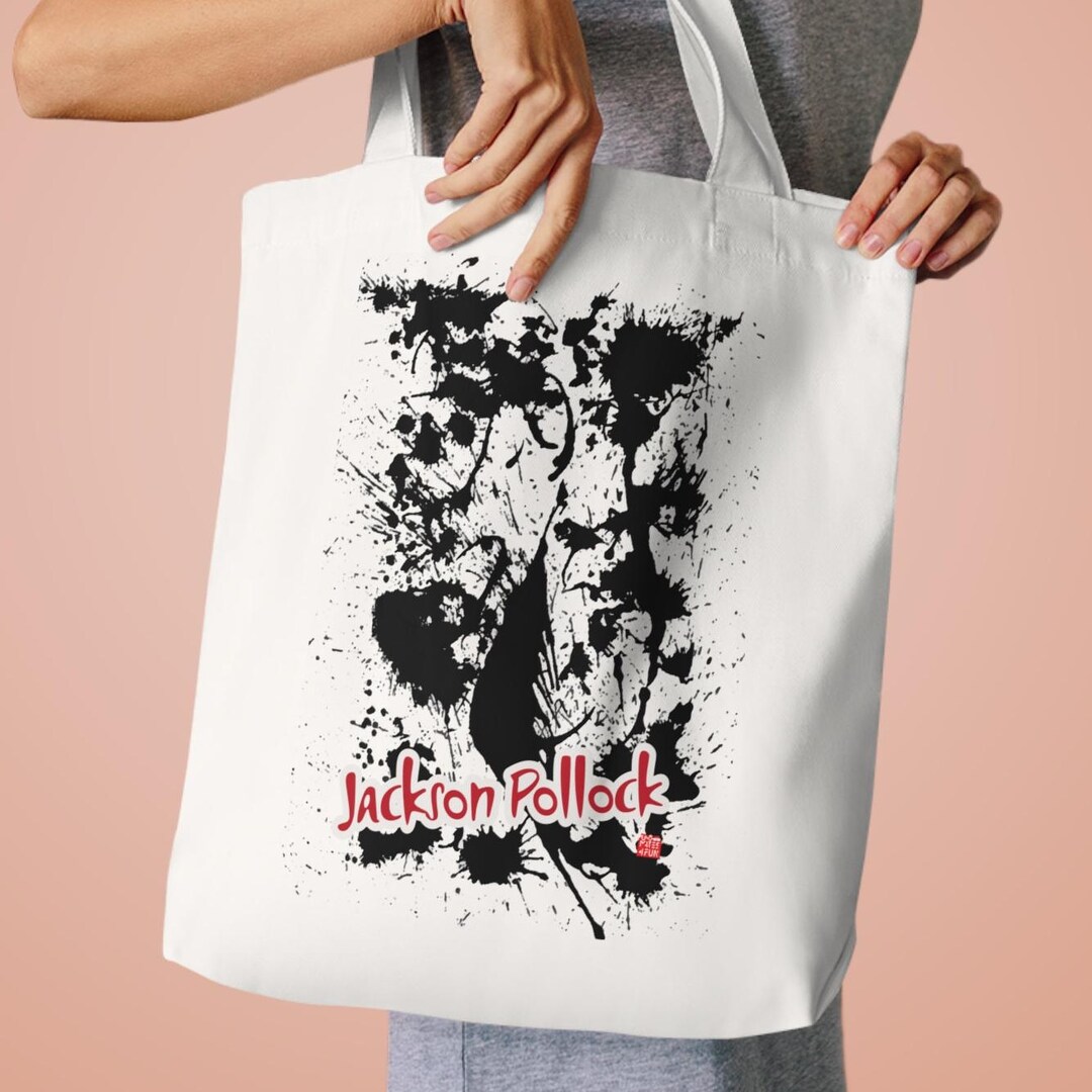 Eco Tote Bag Cotton Jackson Pollock Lightweight, Modern Handbag ...