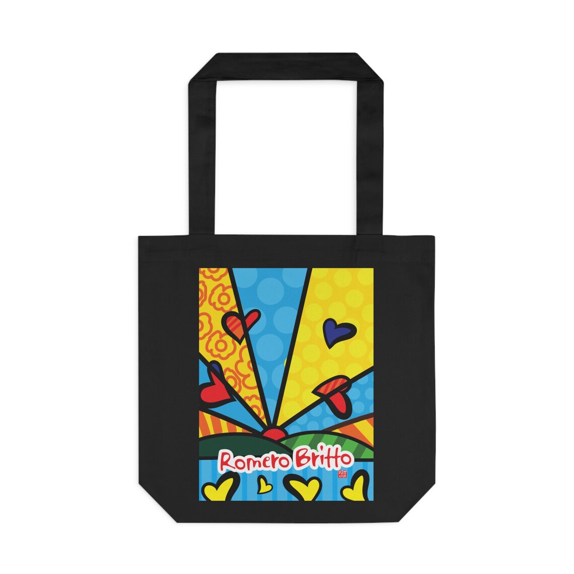 Eco Tote Bag Cotton Romero Britto Lightweight, Modern Handbag, Shopping ...