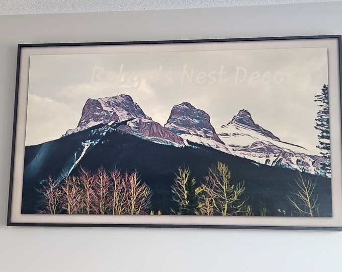 Three Sisters Canmore Alberta Quilt Pattern Laser Cut Art Mountains and ...